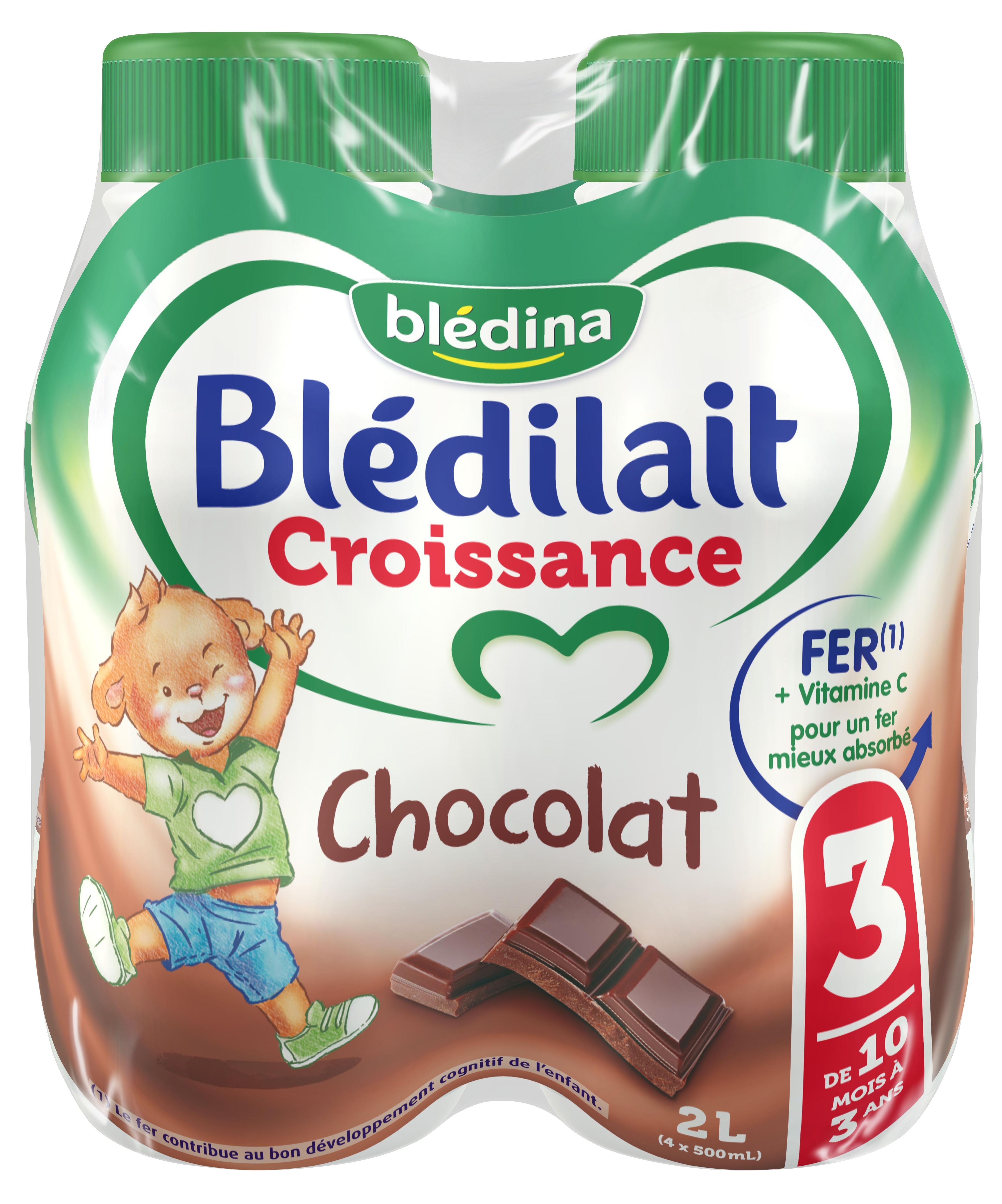 Lait Blédilait Croissance Liquide Chocolat BLEDINA : Avis et ...