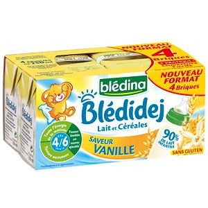 BLÉDINA - Blédidej - Lait céreales van. dès 4 mois 4x250ml BLEDINA ...