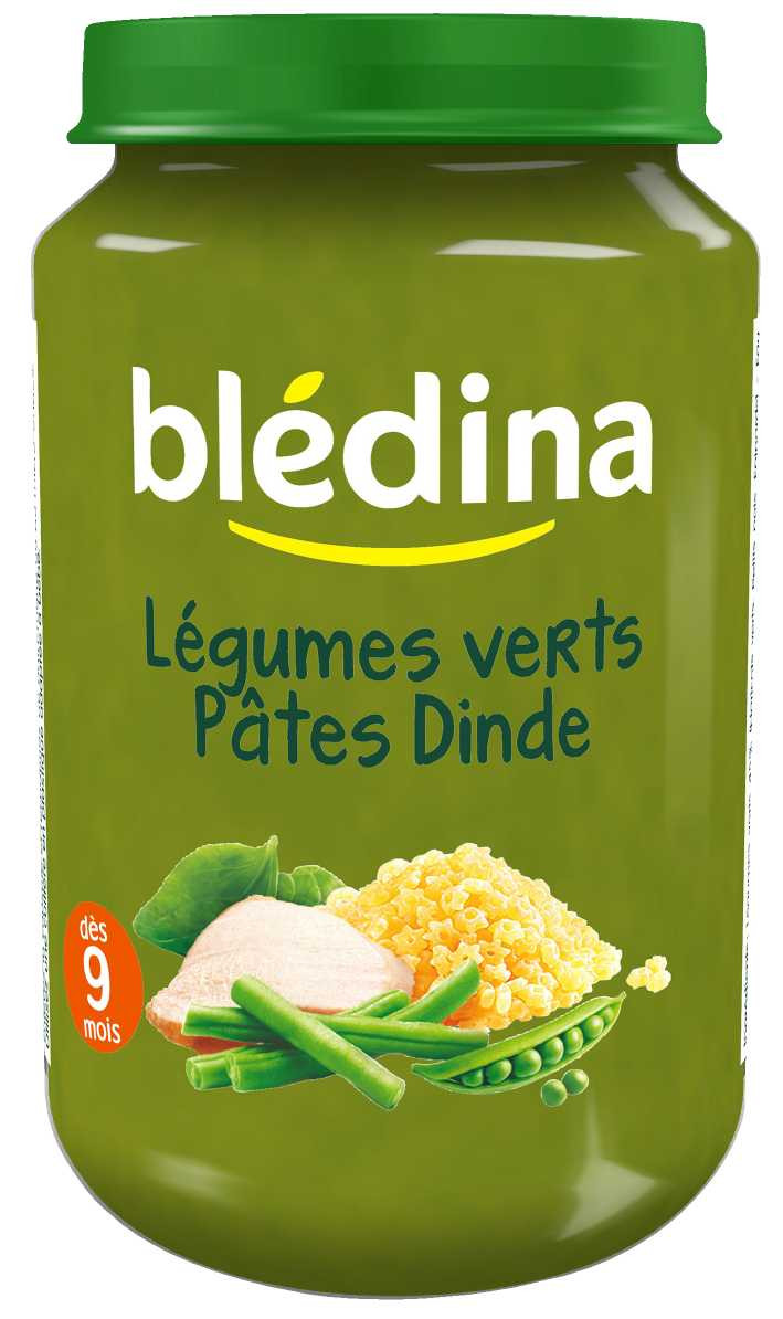 Pot Légumes verts Pâtes Dinde 2x200g BLEDINA : Avis et comparateur de prix